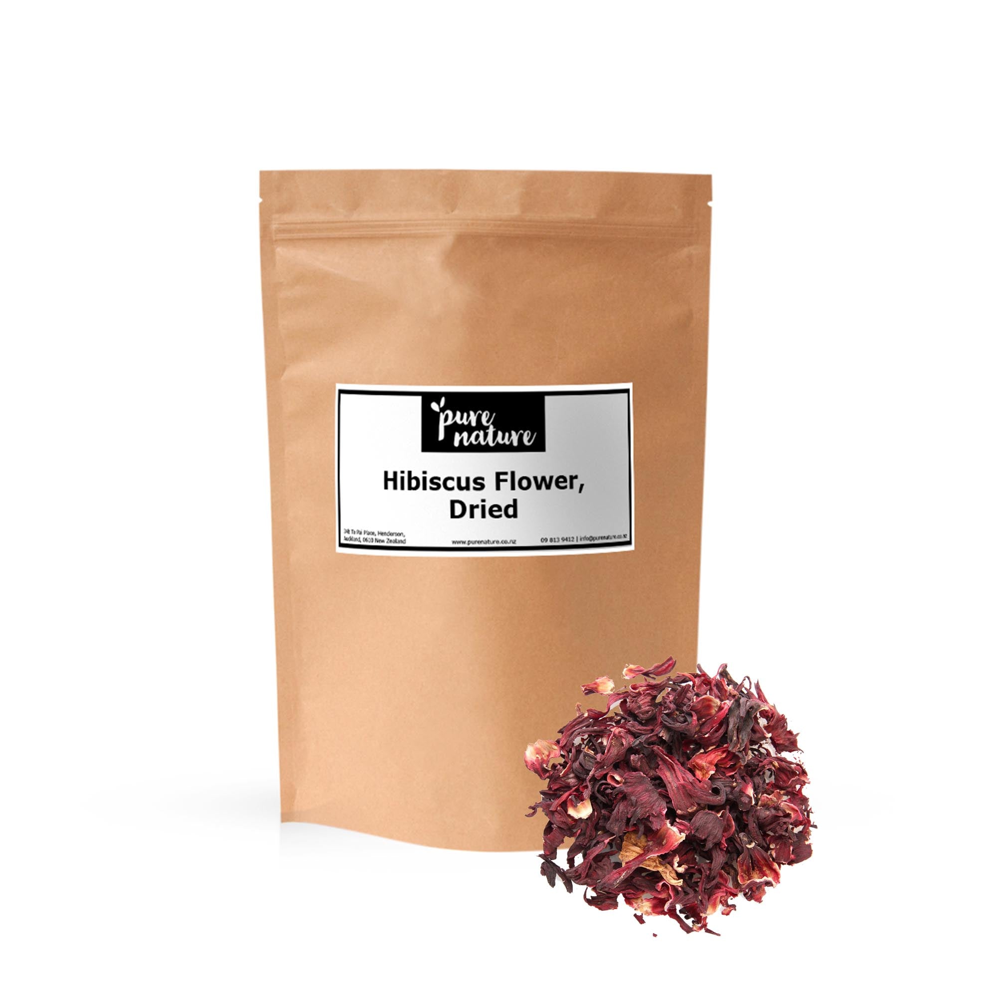 Hibiscus Flower, Dried – 100g – PureNature NZ
