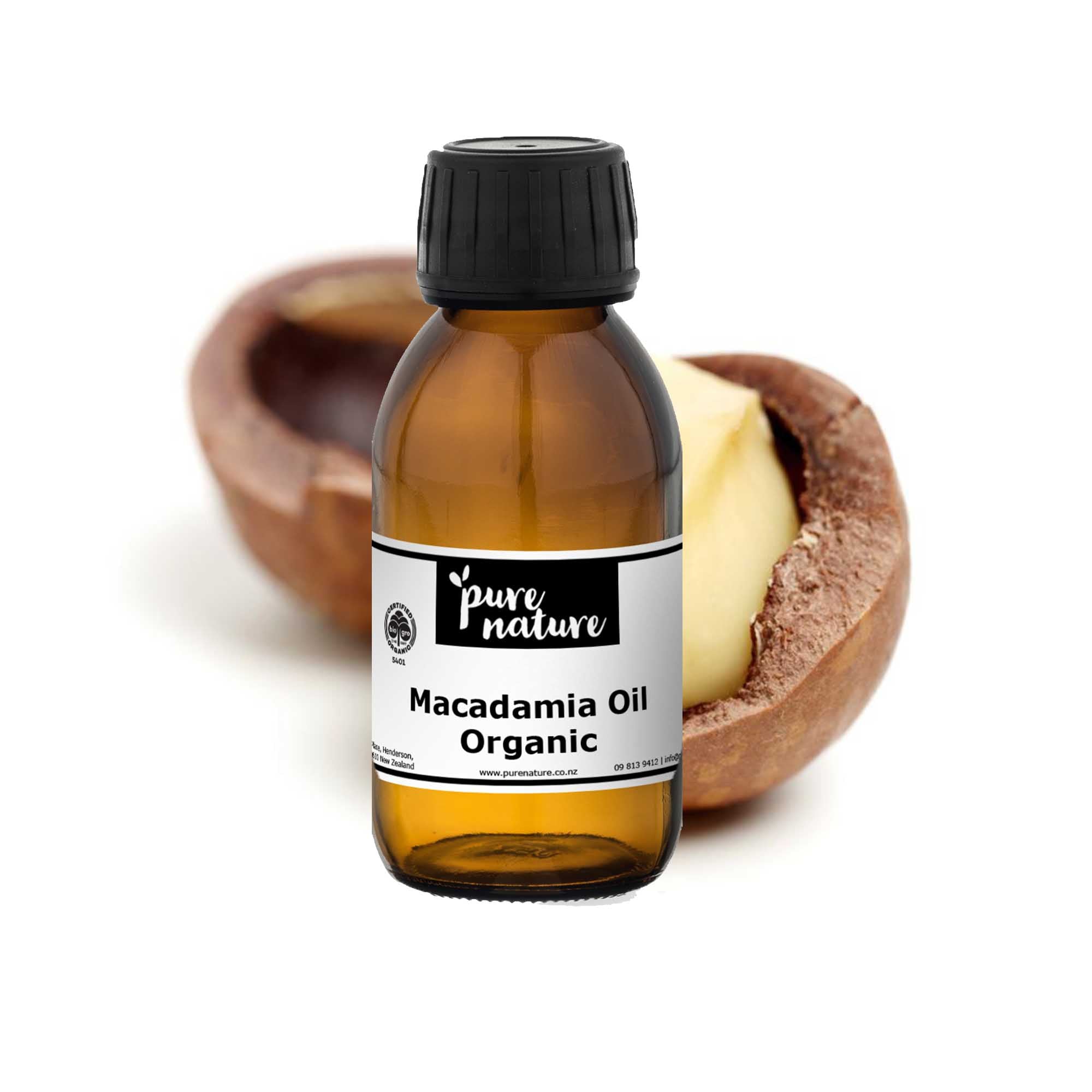 Macadamia Oil, Organic – 100ml – PureNature NZ